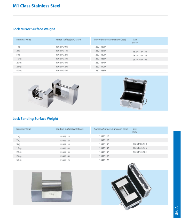 Stainless Steel Rectangular Weight-investment casting type 500g-20kg